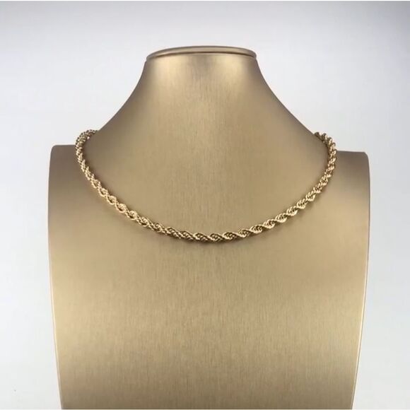 Stampd | Jewelry | 4kstamped Gold Bonded Rope Chain Necklace Unisex ...